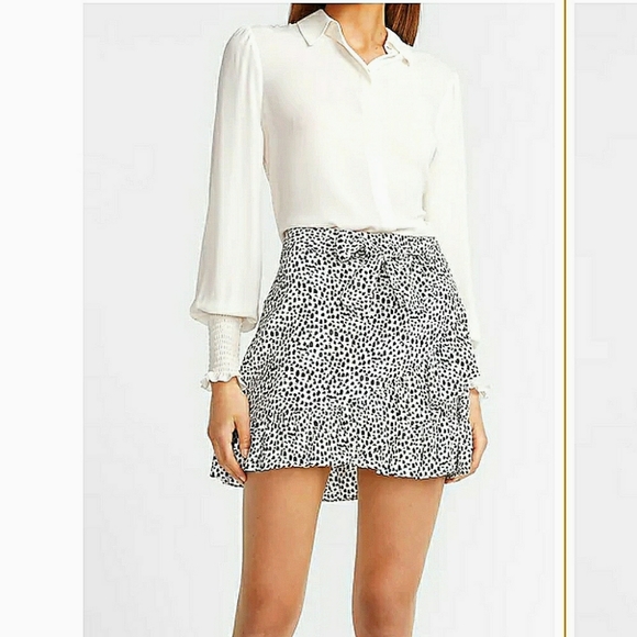 Express | Skirts | New Express High Waisted Ruffle Mini Skirt | Poshmark